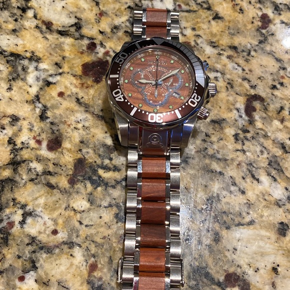 Invicta | Accessories | Invicta Pro Diver Mens Quartz Watch With A Wood ...